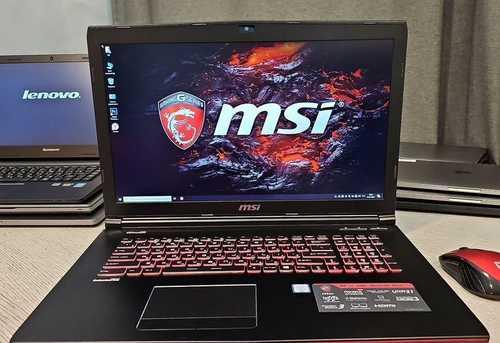 MSI GE72 17" i5-6300QH 2.3Ghz/16Gb/1256SSD/GTX-4Gb