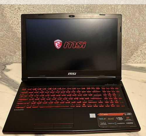 Игровой ноутбук MSI GL63 8RD + Игровая мышка