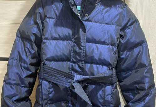 Gap пальто пуховик для девочки синий M 130-140см