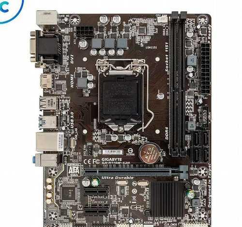 Материнская плата LGA1151 gigabyte GA-H110M-S2H Б.У