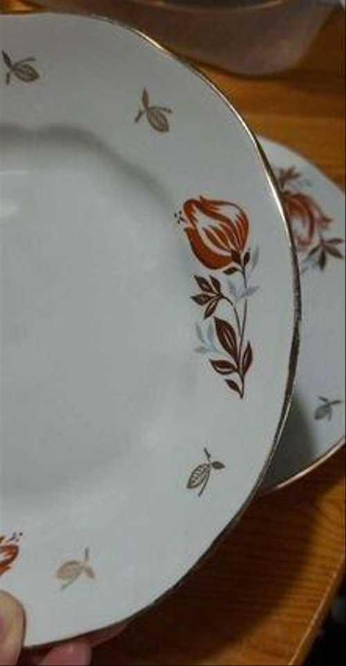 Набор тарелок суповых СССР рижский фарфоровый
