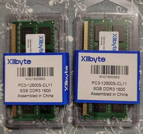 Оперативная память ddr3 sodimm 8gb x2 для ноутбука