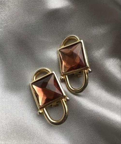 Винтажные серьги клипсы Paolo Gucci