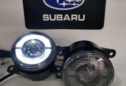 Противотуманки bi-led с дхо для Subaru XV 3в1