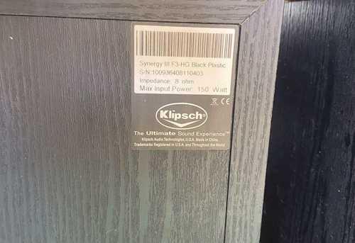 Акустика 5.0 Klipsch Synergy F3 + C3 + B2