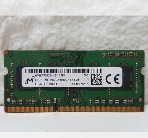 SO-dimm DDR3L 4Gb 1600MHz Micron MT8KTF51264HZ-1G6