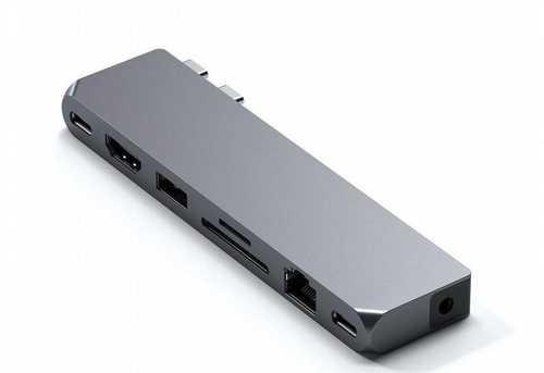 Адаптер Satechi Pro Hub Max Dual USB-C Space Gray