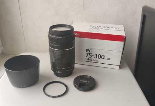 Canon EF 75-300mm f/4-5.6 III в коробке