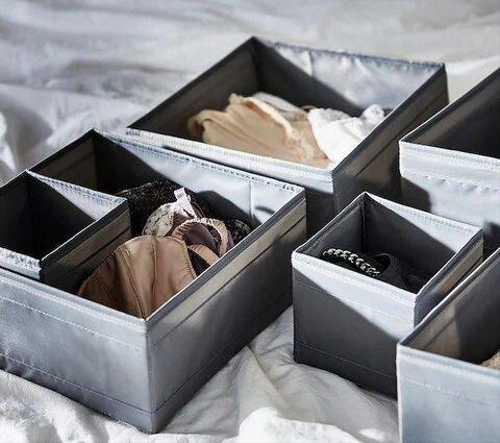Набор коробок для хранения/ разделители скубб икеа