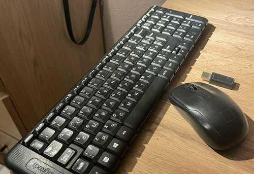 Беспроводная мышь и клавиатура logitech k220