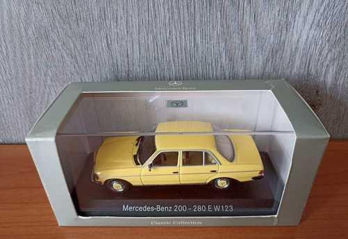 1/43 Mercedes Benz 200-280 E W123 Yellow Minichamp