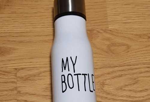 Бутылка для воды 0,5 литра, металлическая