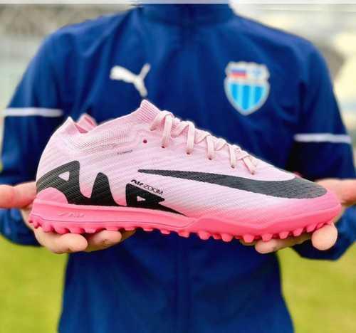 Сороконожки Nike Mercurial Air Zoom Pink&Black