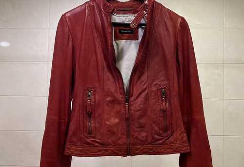 Кожаная куртка оригинал Massimo Dutti 40 42 размер