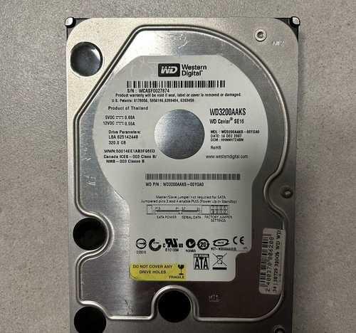 Жесткий диск Western Digital 320 гб