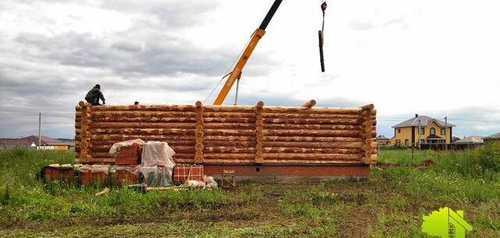 Сруб для дома 9х9, высота 2,6 м. + перегородки