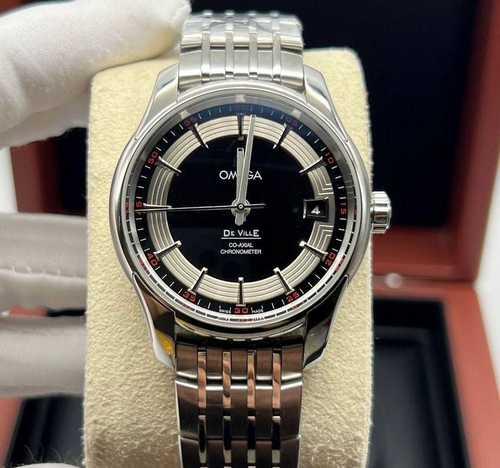 Часы omega de ville hour vision steel black
