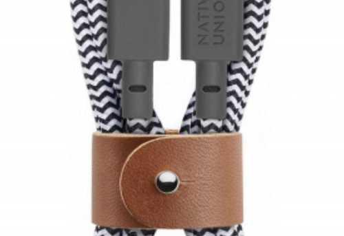 Кабель Native Union Belt Lightning/USB-C, зебра