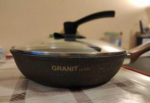 Сковорода granit Ultra 26 см с крышкой