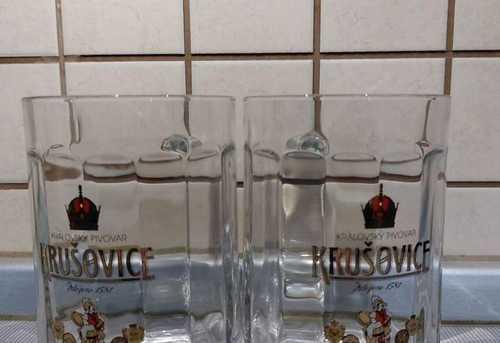 Пивные бокалы 0.5 Krusovice