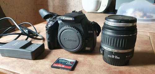 Зеркальный фотоаппарат canon eos350d с объективом