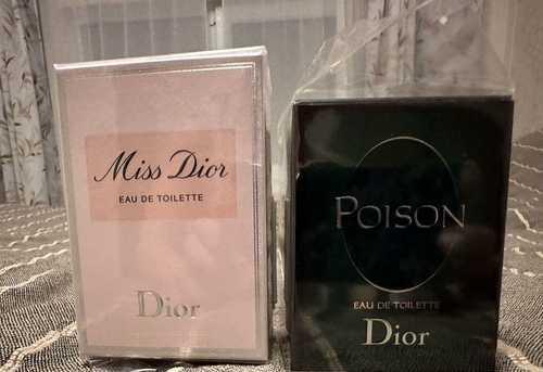 Туалетная вода poison dior, miss dior 50 ml