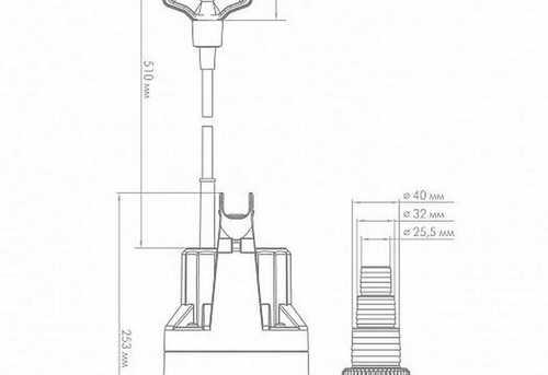 Насос дренажный 85/6 (350Вт/5100л.ч/6м/5мм/кабель