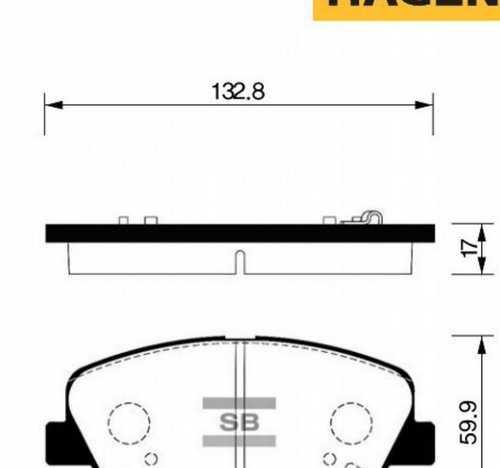 Sangsin brake GP1400 Колодки тормозные передние