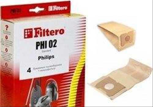 Мешки-пылесборники Filtero PHI 02 Standard, 4 шт