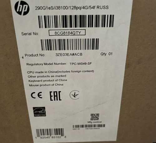 Компьютер HP 290 G1 I3 8100