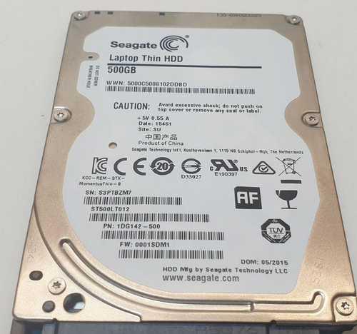 HDD 500Gb 2,5" Seagate ST500LT012, исправный