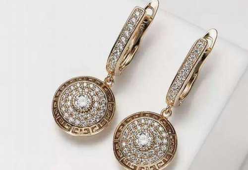 Позолоченные серьги в стиле Versace