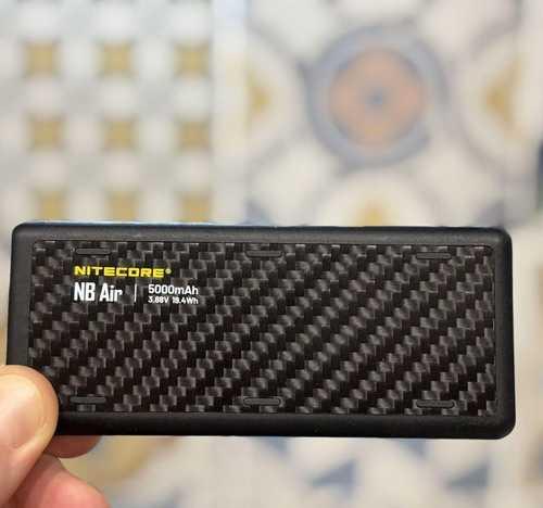 Карбоновый Пауэрбанк Nitecore Air 5000mAh Вес 82г