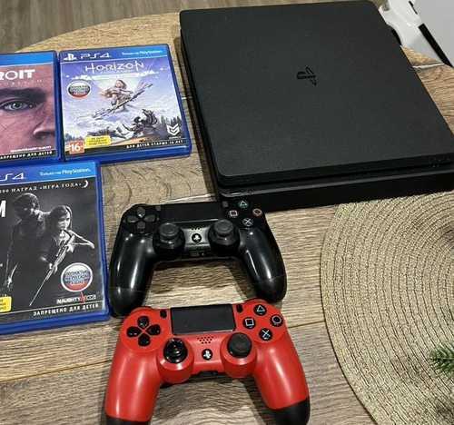 Sony playstation 4 slim 1tb 2 геймпада