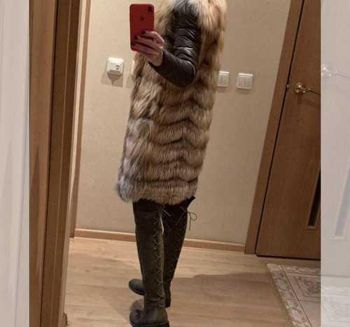 Жилет меховой, Италия, плюс сапоги