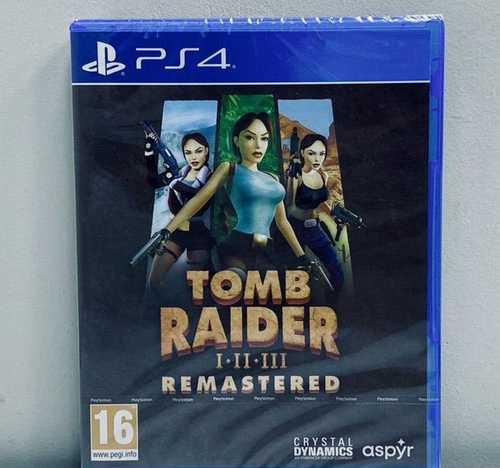 Tomb Raider I–III Remastered диск на PS4