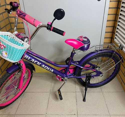 Велосипед розовый black aqua колеса 20 дюймов