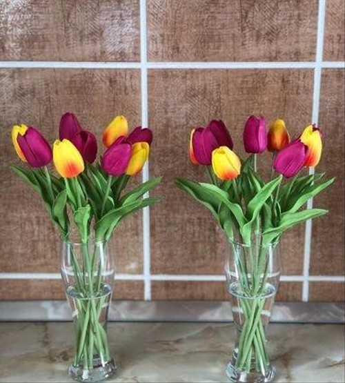 Цветы тюльпаны с имитацией воды