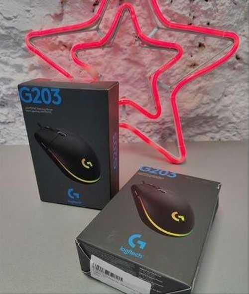 Игровая мышь logitech g203 новая