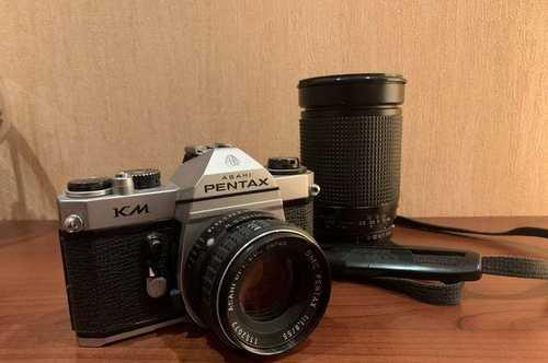 Pentax KM с двумя объективами