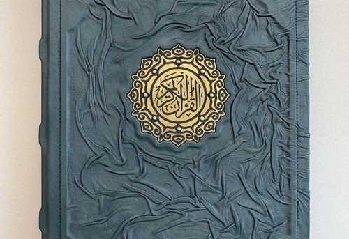 Коран Узбекский Арабский(подарочная кожаная книга)