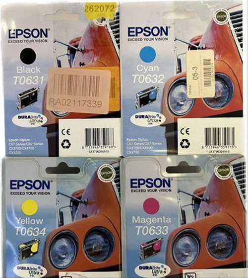 Картриджи оригинальные Epson T0631/T0632/0633/0644