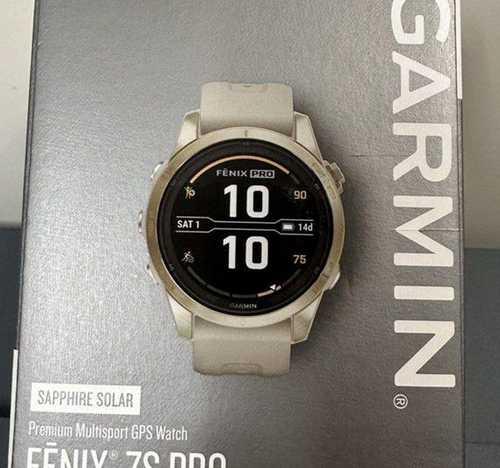 Garmin Fenix 7S Pro Sapphire solar Gold, Новые