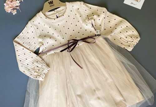 Платье нарядное для девочки, Wowo, 92, 104