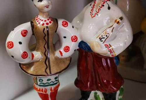 Украинская пара Барановка статуэтка фарфоровая