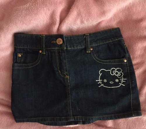 Джинсовая юбка Hello Kitty