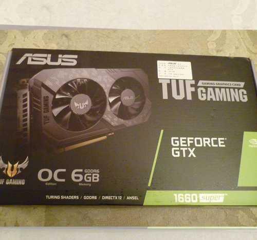 Видеокарта gtx 1660 super asus 6Gb