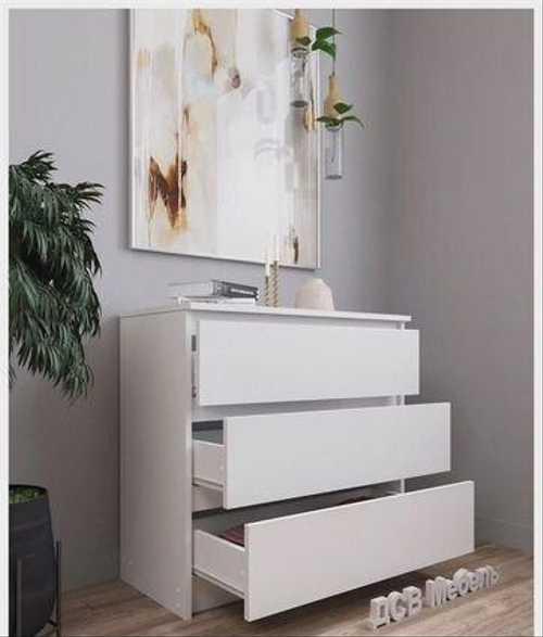Белый комод в стиле IKEA