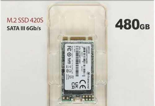 SSD накопитель Transcend 480гб, M.2 2242, SATA III