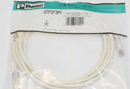 Патч-корд UTP cat6 3м белый Panduit TX6 plus PVC з